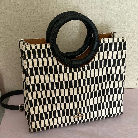 Spartina 449 | Bags | Spartina 449 Black And White Tote With Geometric ...